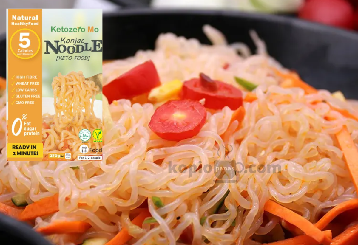 Mee Goreng Kampung Konjac Krup Krap - Kopi O Panas